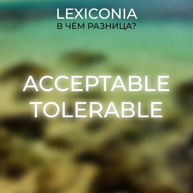Acceptable и Tolerable: различия в значениях и применении