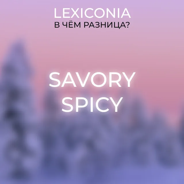 Различия между вкусами: Savory и Spicy
