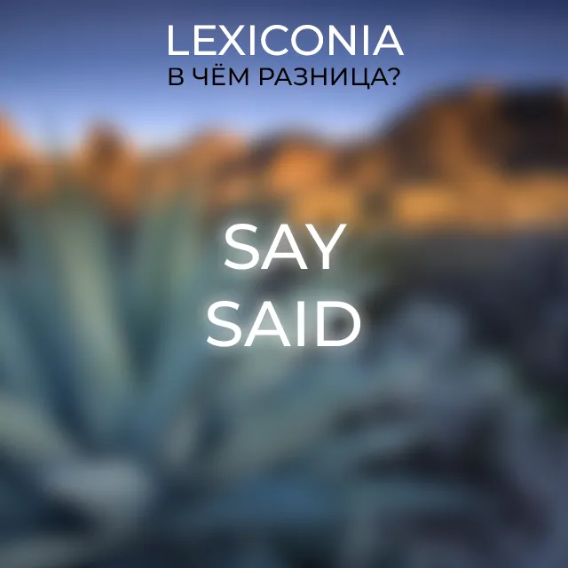 Глаголы Say и Said в английском: различия и примеры